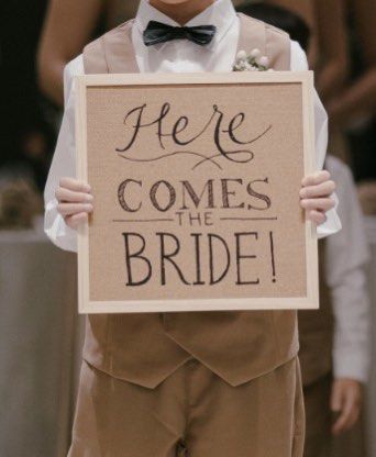 ‘Here Comes the Bride’ board - Handmade, Everything Else on Carousell