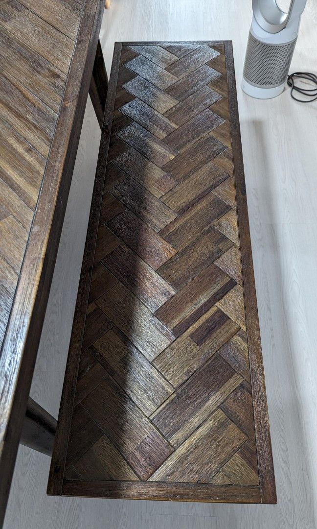 Herringbone dining table set, Furniture & Home Living, Furniture ...