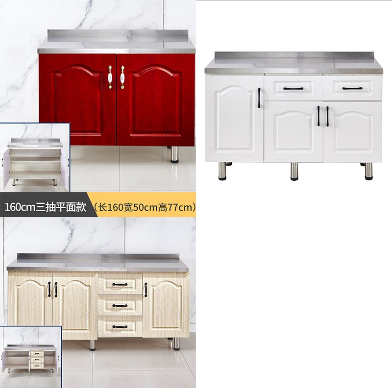 HF kitchen cabinet -stainless steel cabinet Free Installation & side ...