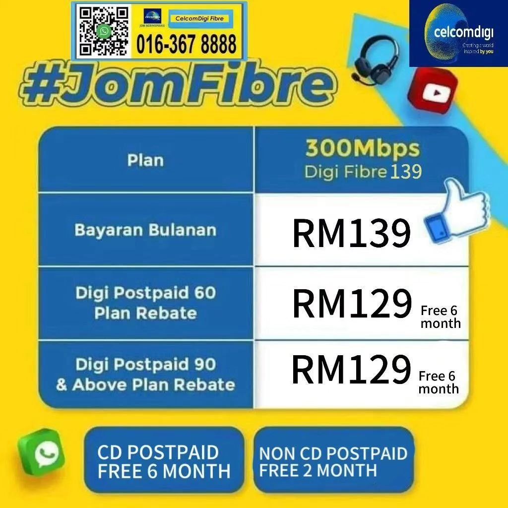 Home Fibre Ultra-fast CelcomDigi, Furniture & Home Living, Home Decor ...