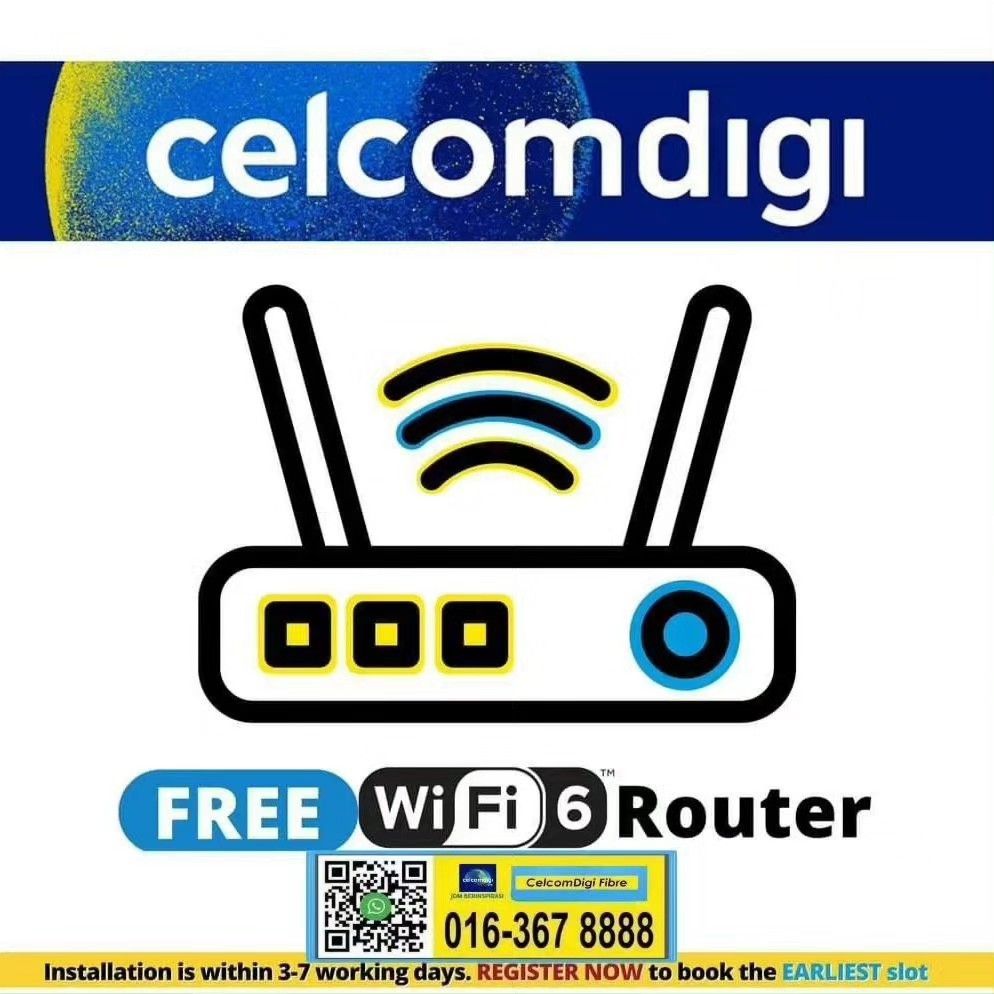 Home Fibre Ultra-fast CelcomDigi, Furniture & Home Living, Home Decor ...