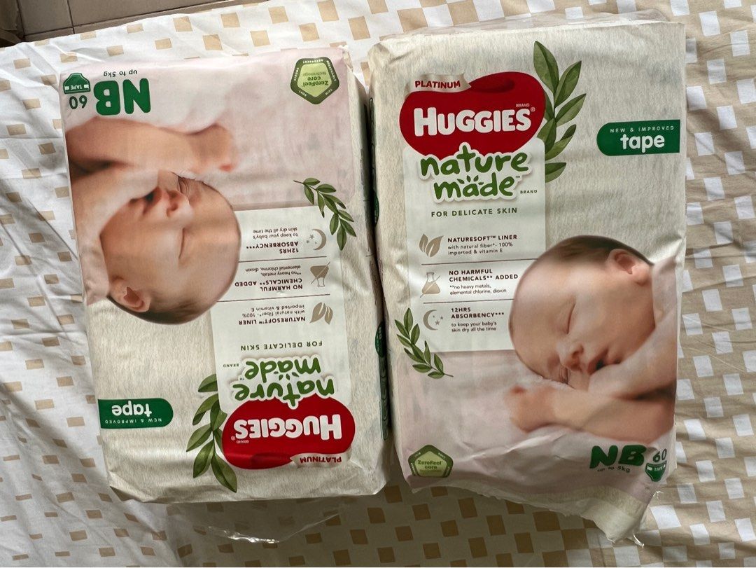 Huggies Naturemade Newborn Diapers, Babies & Kids, Bathing & Changing ...