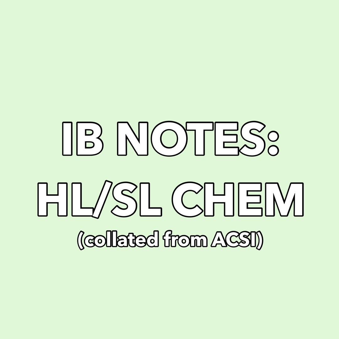 IB HL/SL Chem Notes, Hobbies & Toys, Books & Magazines, Assessment ...