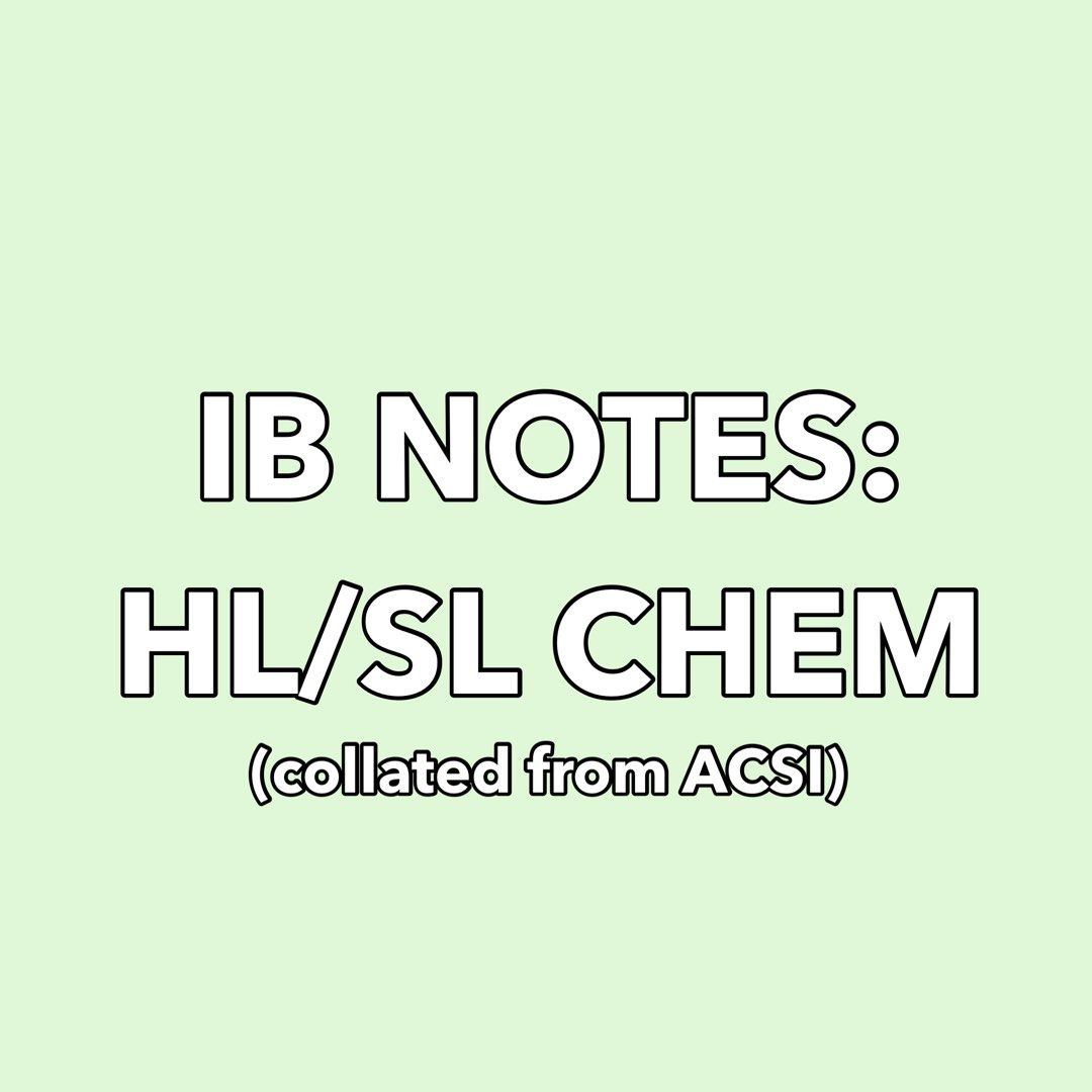 IB HL/SL Chem Notes, Hobbies & Toys, Books & Magazines, Assessment ...