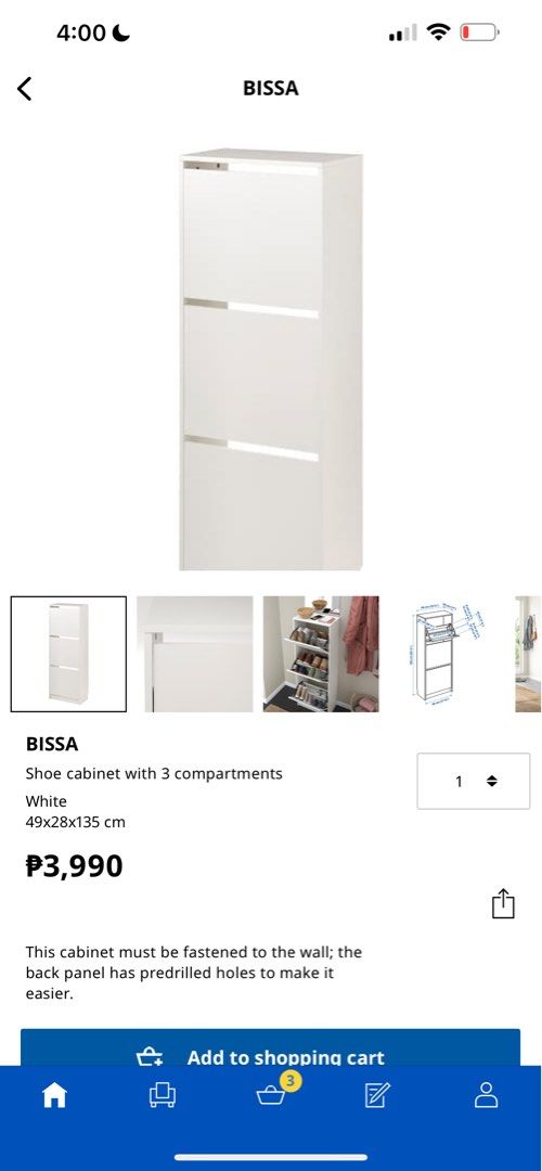 Ikea Bissa Shoe Storage, Furniture & Home Living, Furniture, Shelves ...