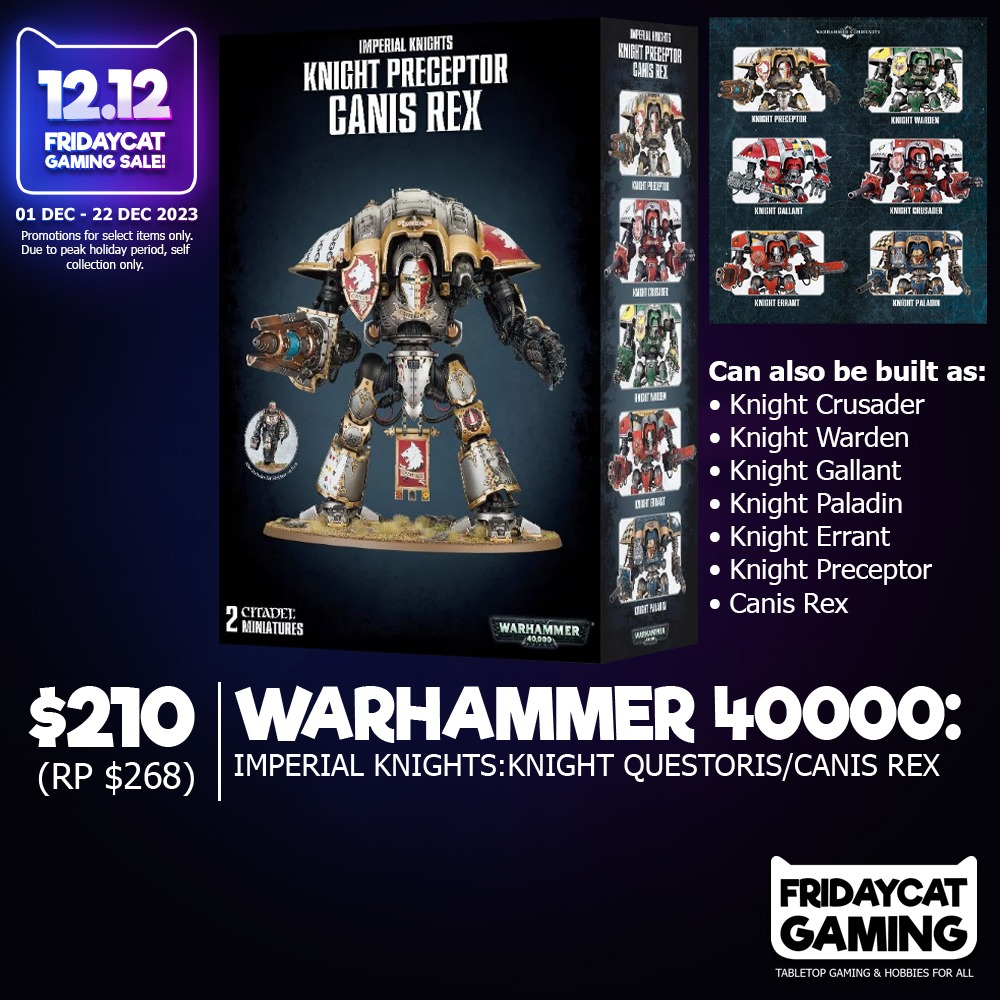 Warhammer 40000 Imperial Knights: Knight Questoris/Canis Rex, Hobbies ...