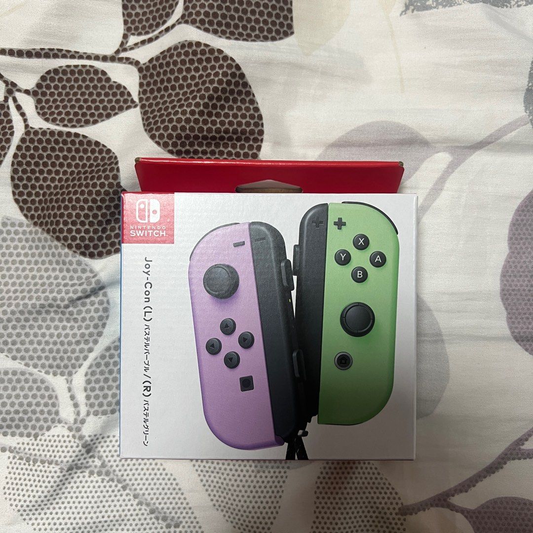 INSTOCK Nintendo Switch Joycon Pastel Purple and Green, Video Gaming ...