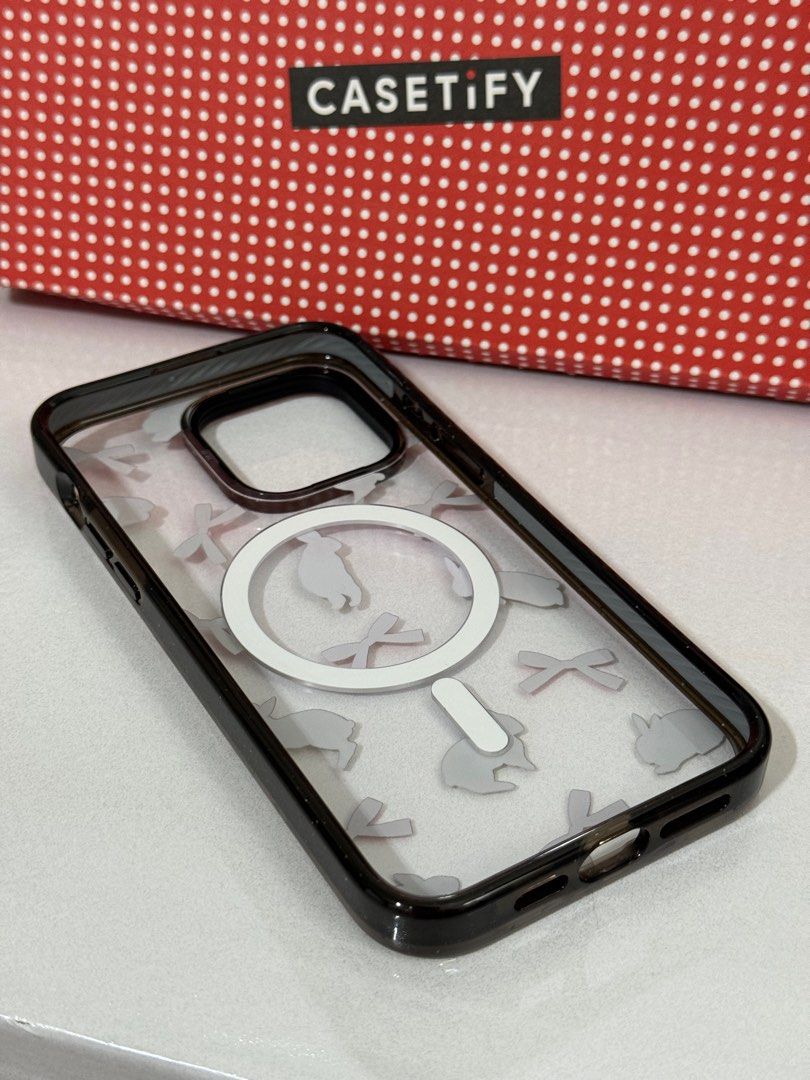 Iphone 15 ProMax CASETIFY Rabbit Ribbon Impact Ring Stand Case Magsafe ...