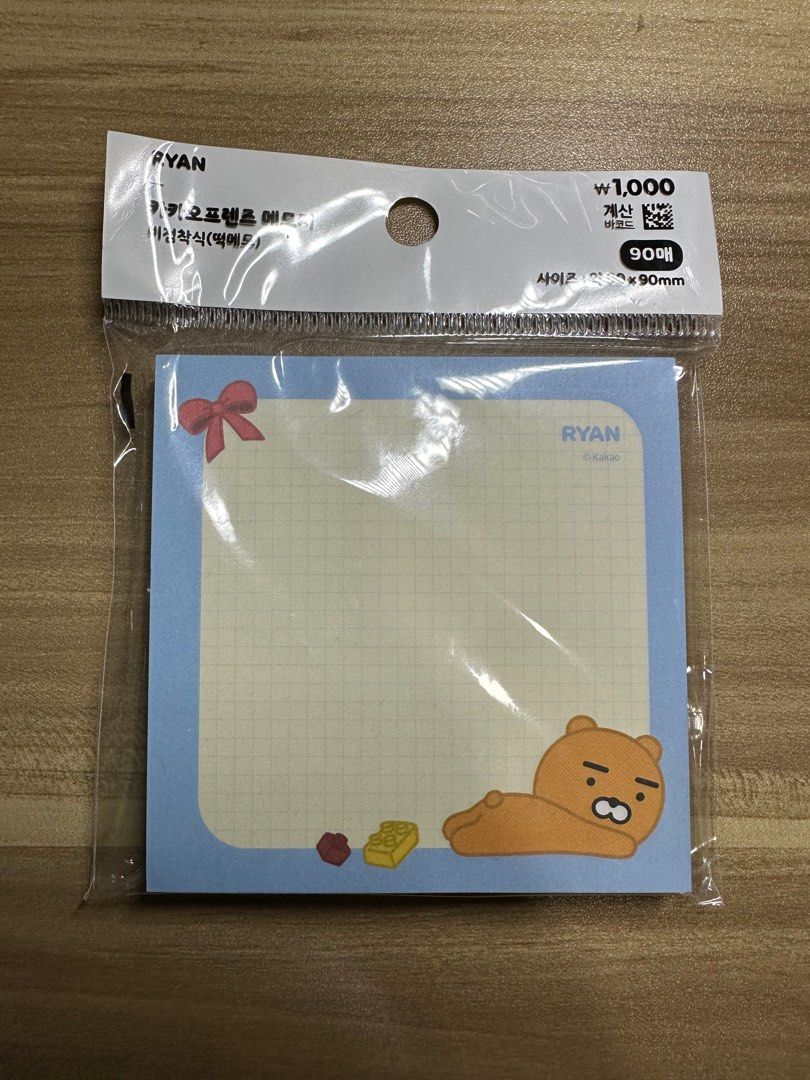 Kakao Friends Ryan Memo Pad, Hobbies & Toys, Stationery & Craft ...