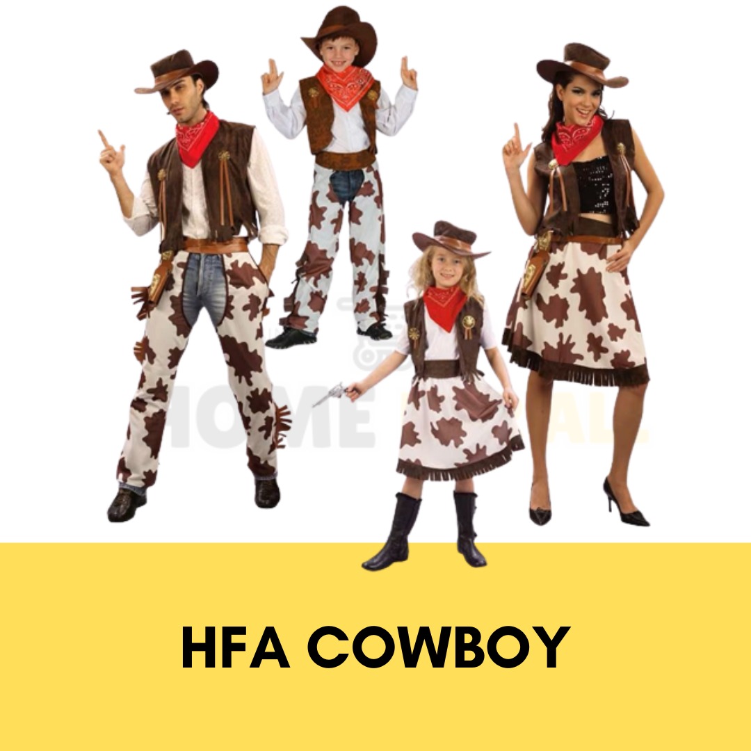 Kids Cowboy Cowgirl Halloween Costume Anime Pretend Play Costume (Ready ...