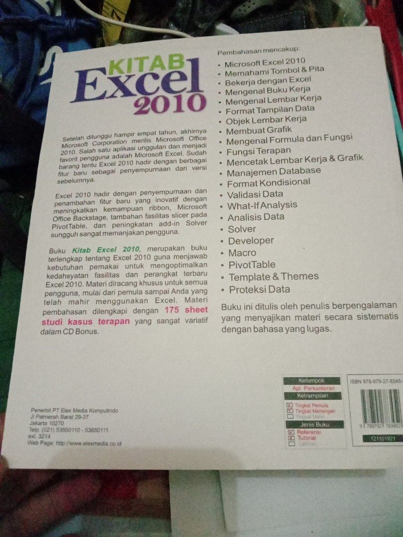 Kitab Excel 2010, Buku & Alat Tulis, Buku Pelajaran di Carousell