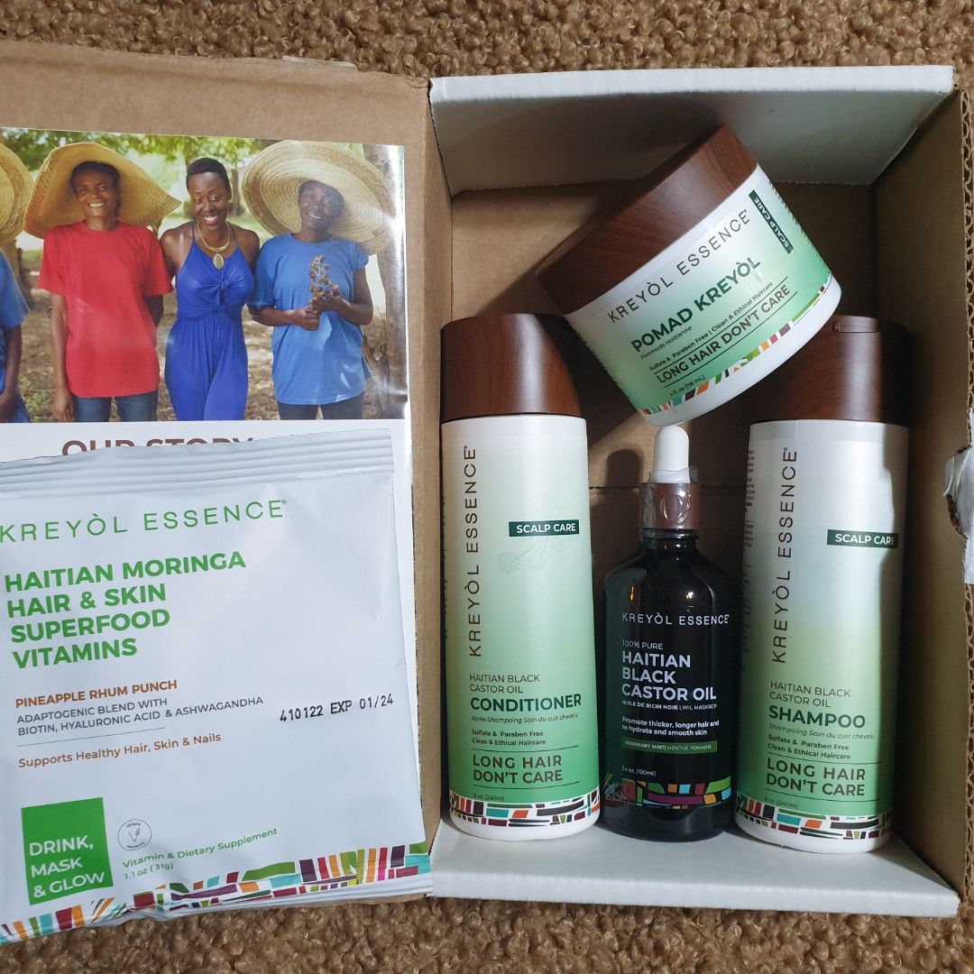 Kreyol Essence Castor Oil & Pomade 4-piece Kit, Beauty & Personal Care ...