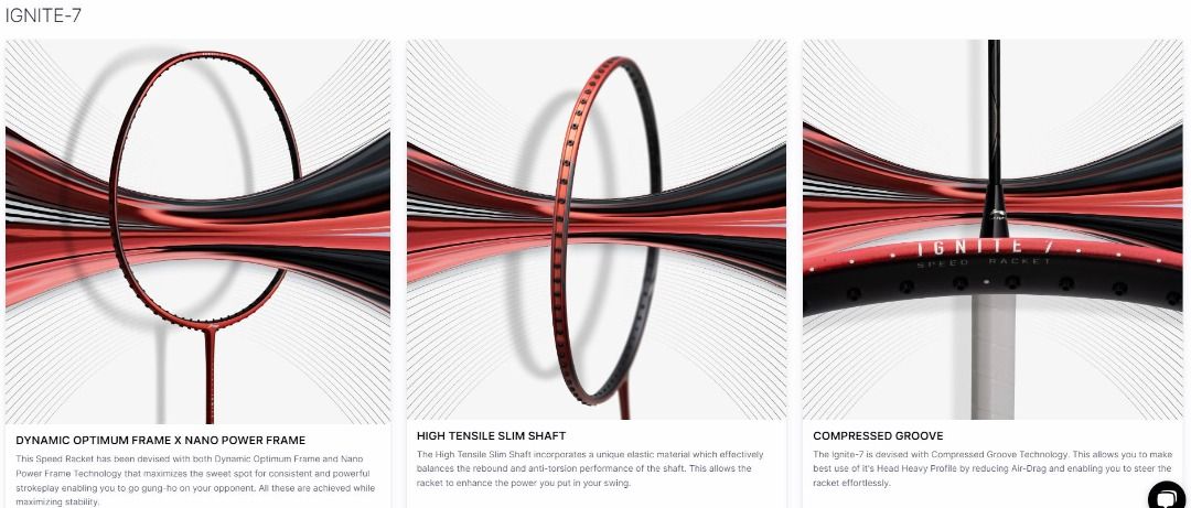 Li Ning Original ( Ignite 7 ) Badminton Racket with Lining String No.1 ...