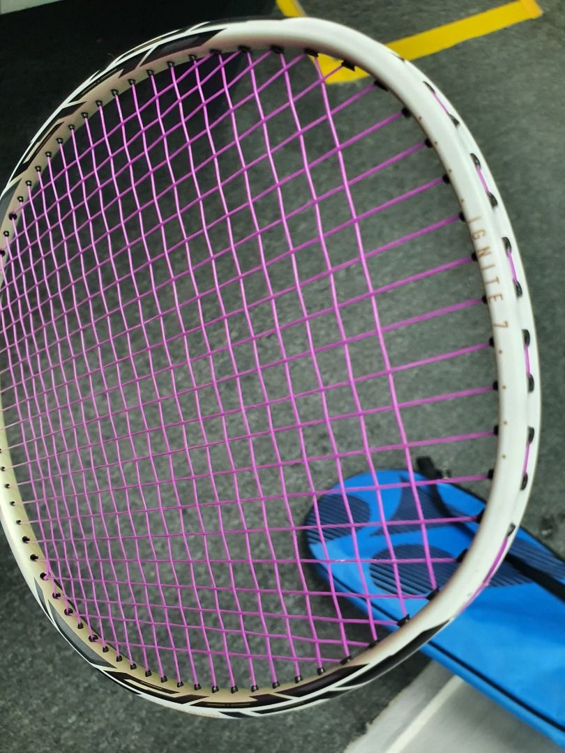 Li Ning Original ( Ignite 7 ) Badminton Racket with Lining String No.1 ...