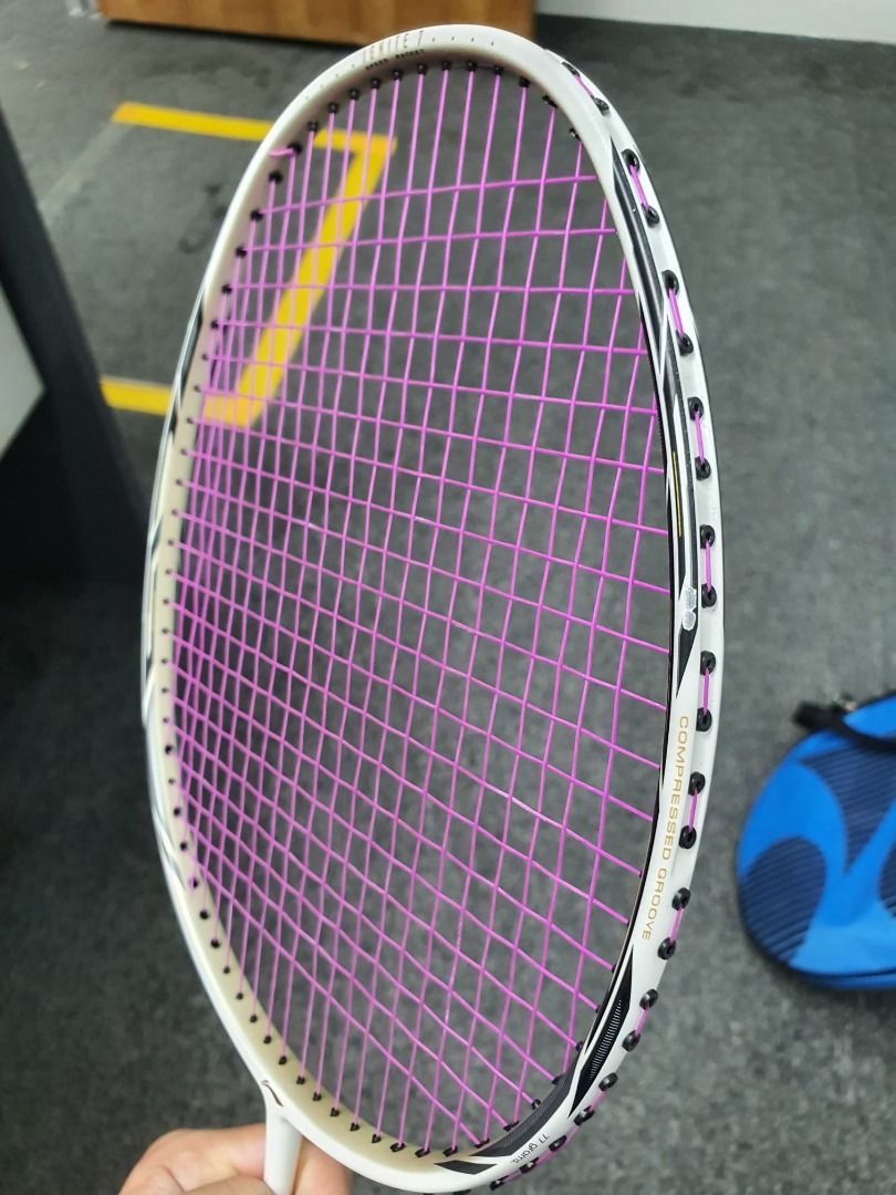 Li Ning Original ( Ignite 7 ) Badminton Racket with Lining String No.1 ...