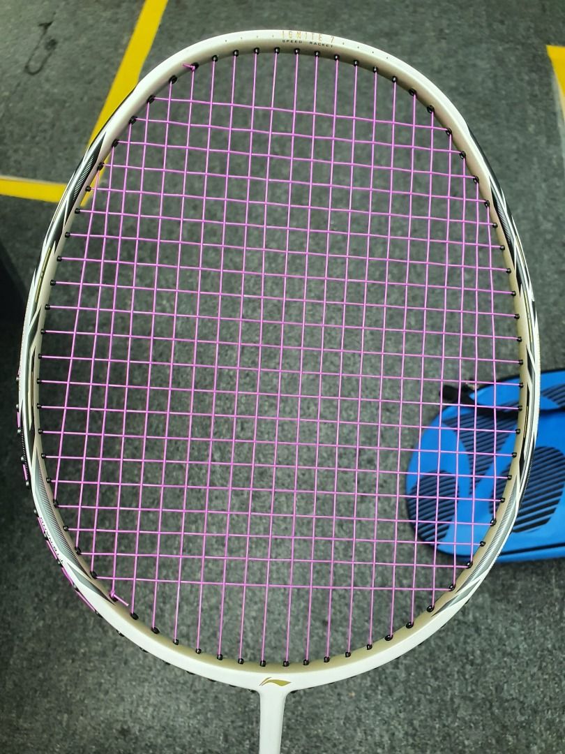 Li Ning Original ( Ignite 7 ) Badminton Racket with Lining String No.1 ...