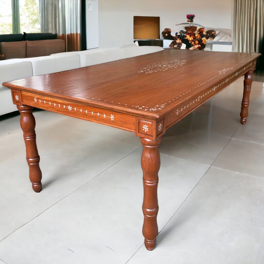 LONG CONFERENCE/DINING TABLE- SOLID NARRA (8-TO SEATERS), Furniture ...