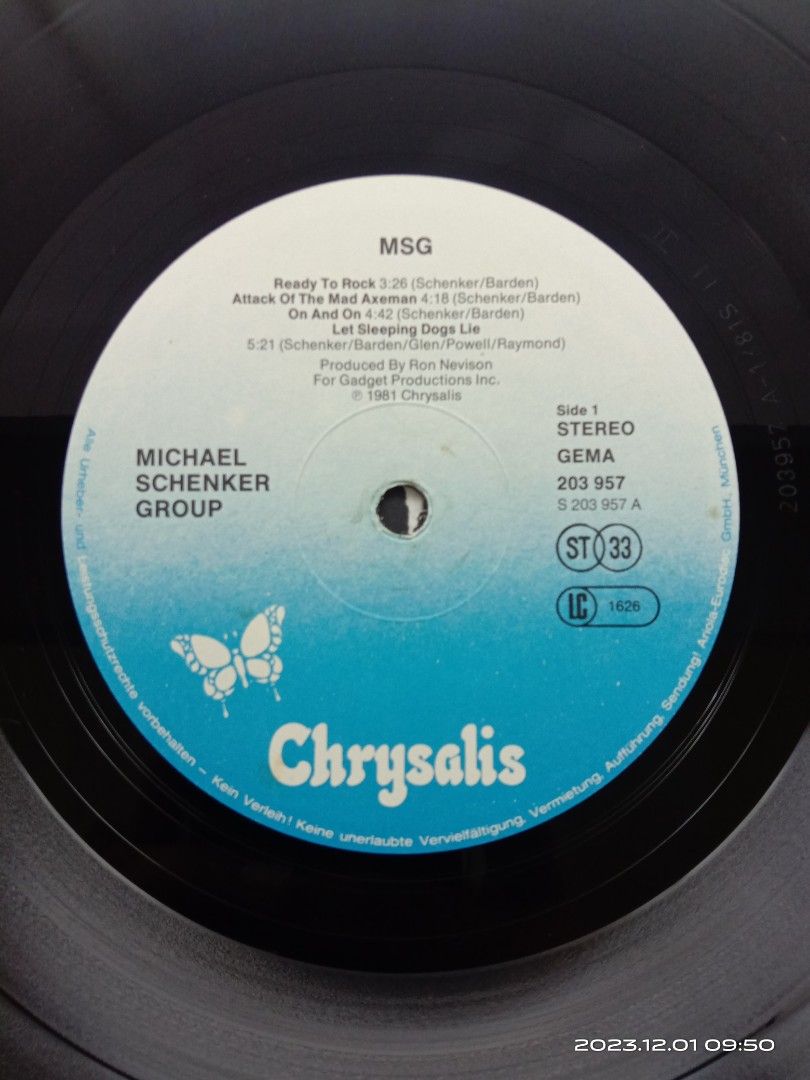 Lp Piring Hitam Vinyl Record The Micheal Schenker Group Msg Hobbies