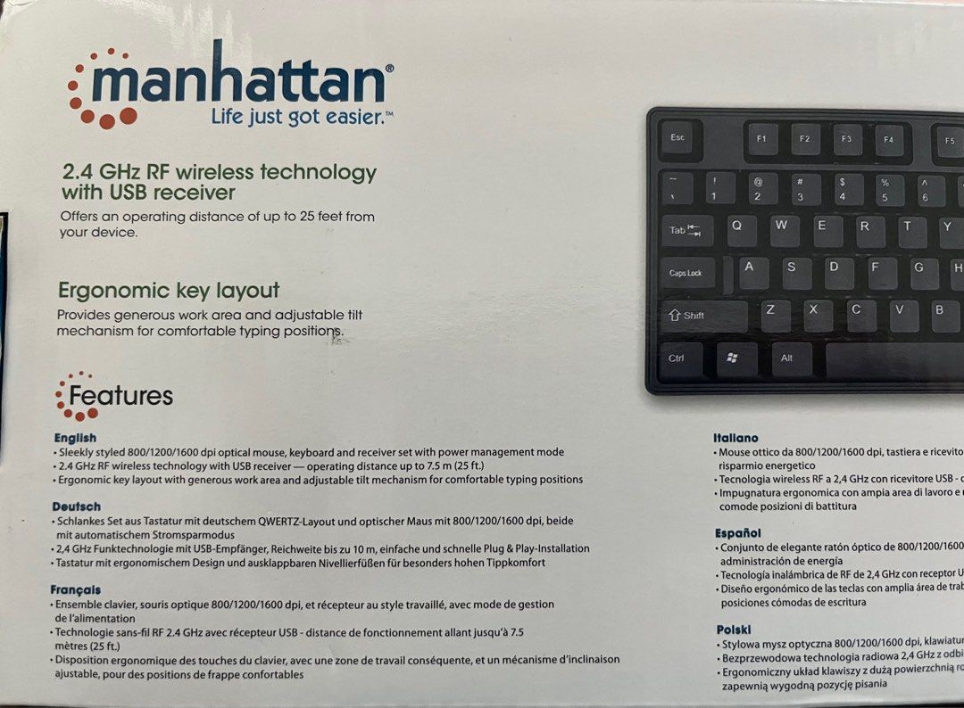 Manhattan Keyboard and Optical Mouse Set, Computers & Tech, Parts ...