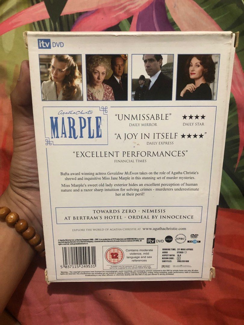 Marple agatha christies series 3 complete dvd box set, Hobbies & Toys ...