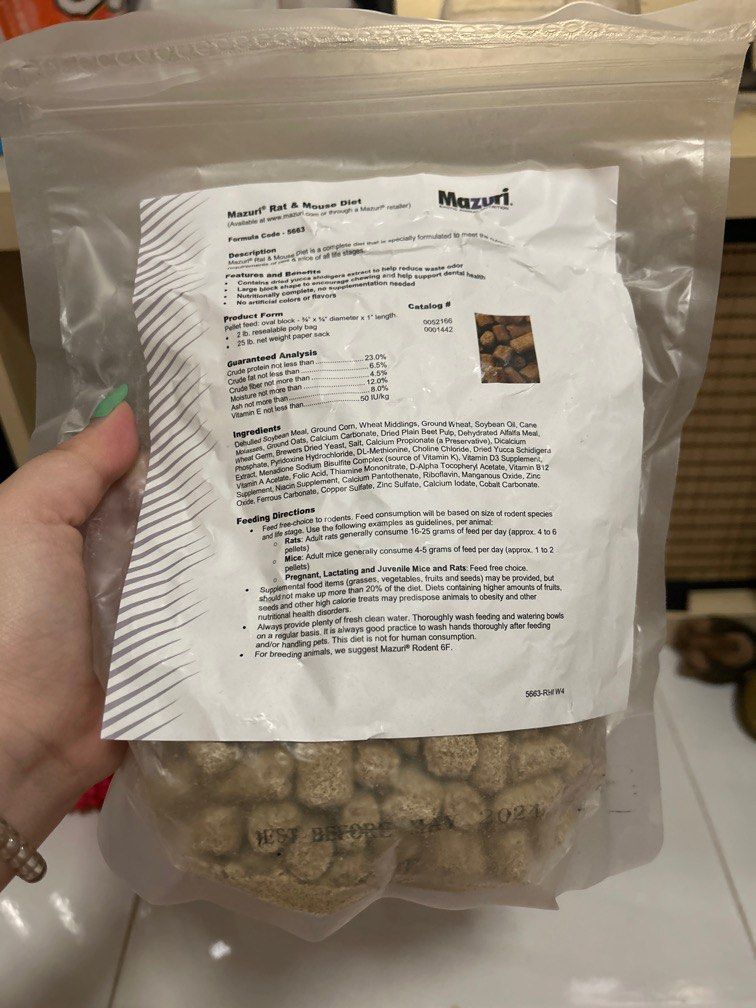 Mazuri Rat and Mouse Pallets, Pet Supplies, Pet Food on Carousell