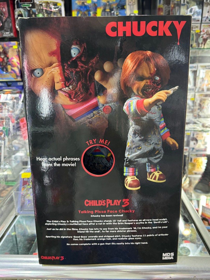 MEZCO TALKING CHUCKY (Pizza Face), Hobbies & Toys, Toys & Games on ...