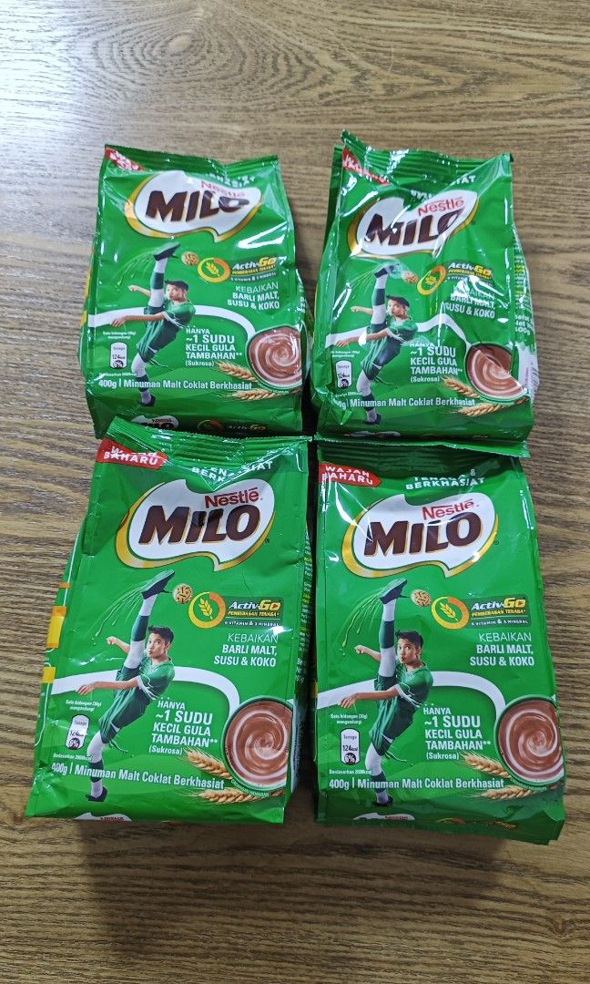 Milo powder 400g x 4 packets, Food & Drinks, Beverages on Carousell