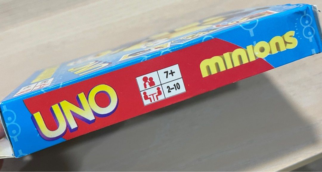 MINIONS UNO for 7+ age, Hobbies & Toys, Toys & Games on Carousell