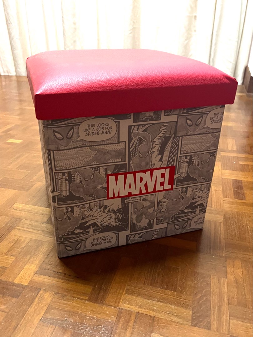Miniso Marvel storage stool, Furniture & Home Living, Home Improvement ...