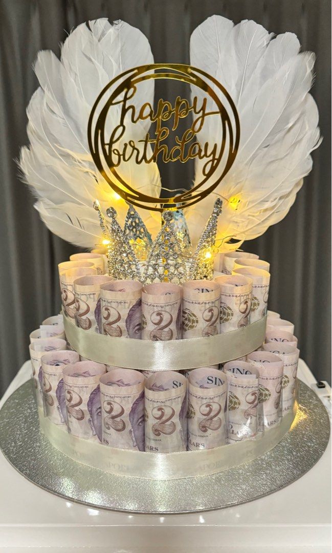 Money Birthday Cake (Customisable), Food & Drinks, Gift Baskets ...