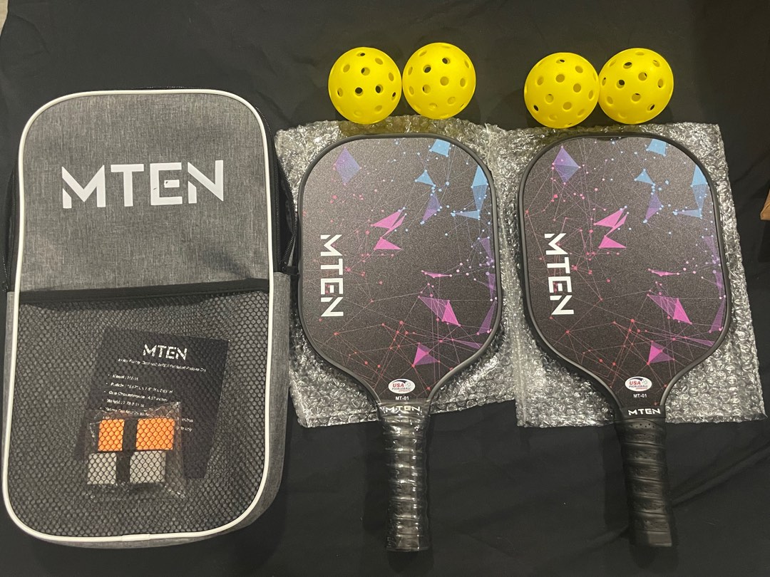 MTEN Pickleball Set USAPA approved pickleball paddle, Sports Equipment ...