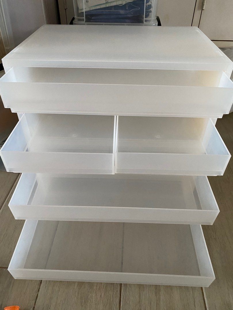 MUJI Polypropylene Storage Case Thin W26xD37xH9cm, Furniture & Home ...
