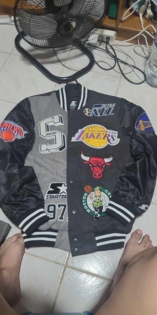 Nba logo patches starter brand, Men's Fashion, Coats, Jackets and ...