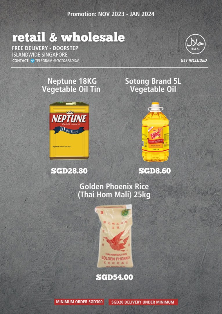 Neptune Vegetable Oil 18kg, Food & Drinks, Other Food & Drinks on Carousell