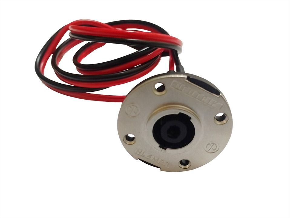 NEUTRIK NL4MPR SPEAKON FEMALE PANEL MOUNT CONNECTOR, ROUND METAL 2-POLE ...