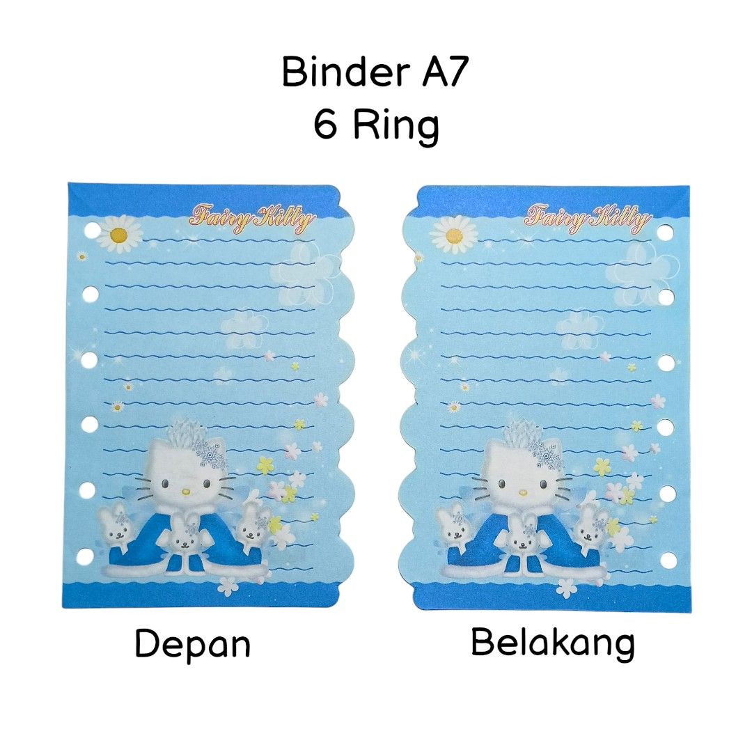 NEW - 10 Lembar Isi Binder A7 HeloKitty Refill Binder A7 Binder Fancy ...