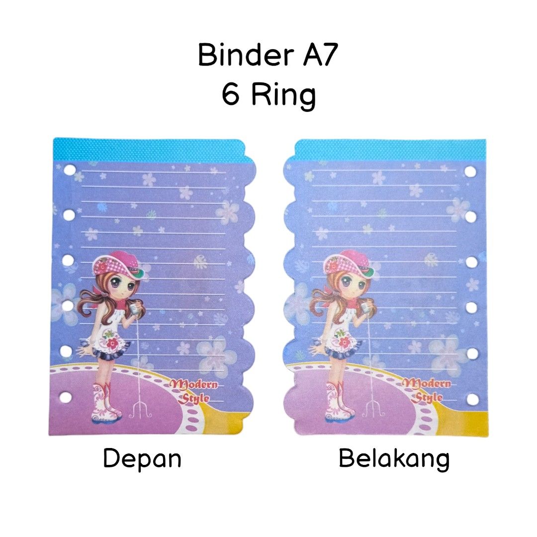 NEW - 13 Lembar Isi Binder A7 Modern Style Refill Binder A7 Binder ...