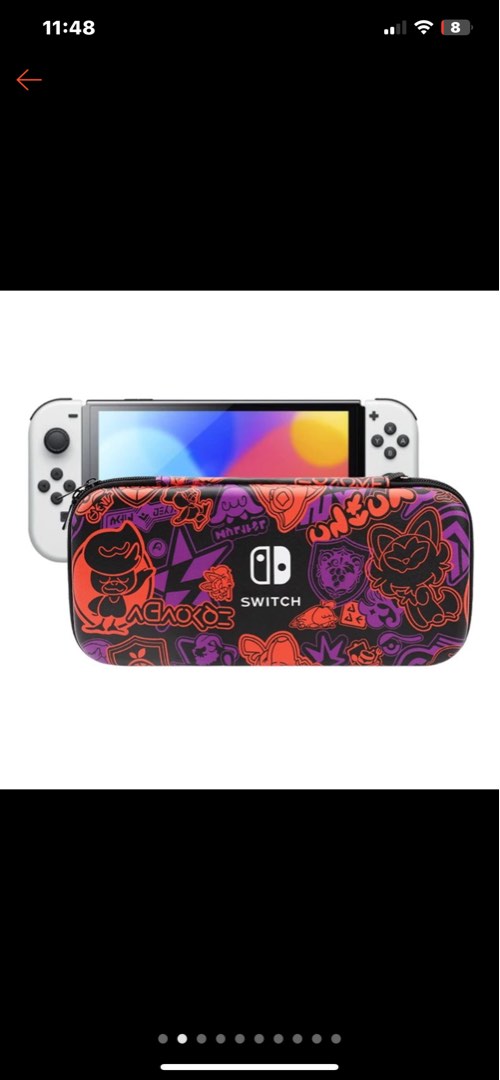 Nintendo switch slim case scarlet and violet, Video Gaming, Gaming ...