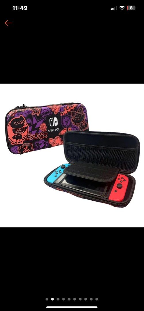 Nintendo switch slim case scarlet and violet, Video Gaming, Gaming ...
