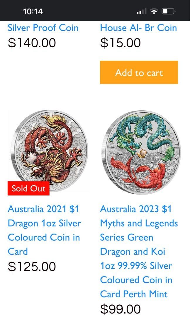 One dollar dragon silver coins, Hobbies & Toys, Memorabilia ...
