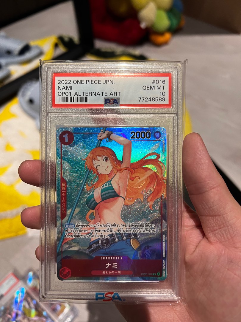 One piece tgc nami AA op01-016 PSA 10, Hobbies & Toys, Toys & Games on Carousell