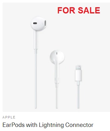 Original iPhone EarPods with Lightning Connector, Audio, Earphones on ...