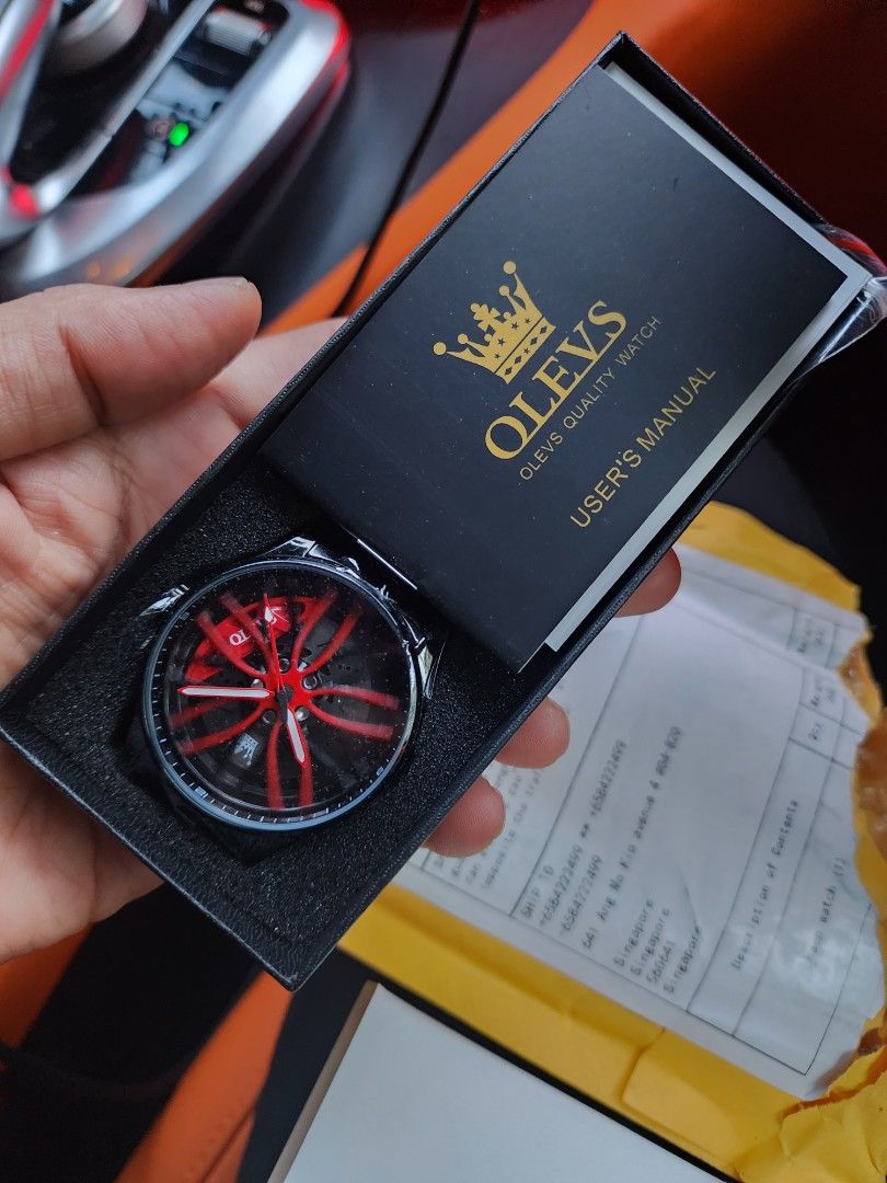OLEVS 3D Wheel Hub Watch, Luxury, Watches on Carousell