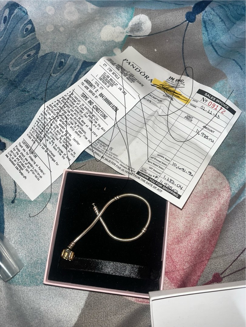 PANDORA BRACELETE 14k ( with receipt ) bought it Php11,000, Women's ...