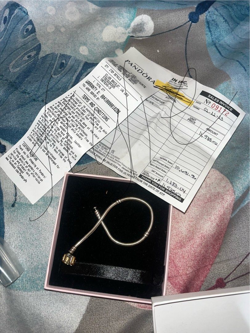 PANDORA BRACELETE 14k ( with receipt ) bought it Php11,000, Women's ...