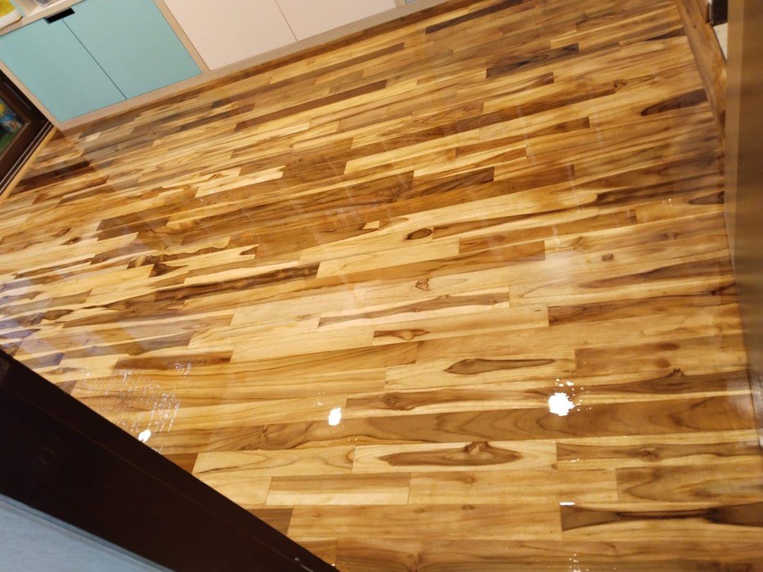 Parquet Floor Repair / Water Seepage / timber popup/ parquet water ...