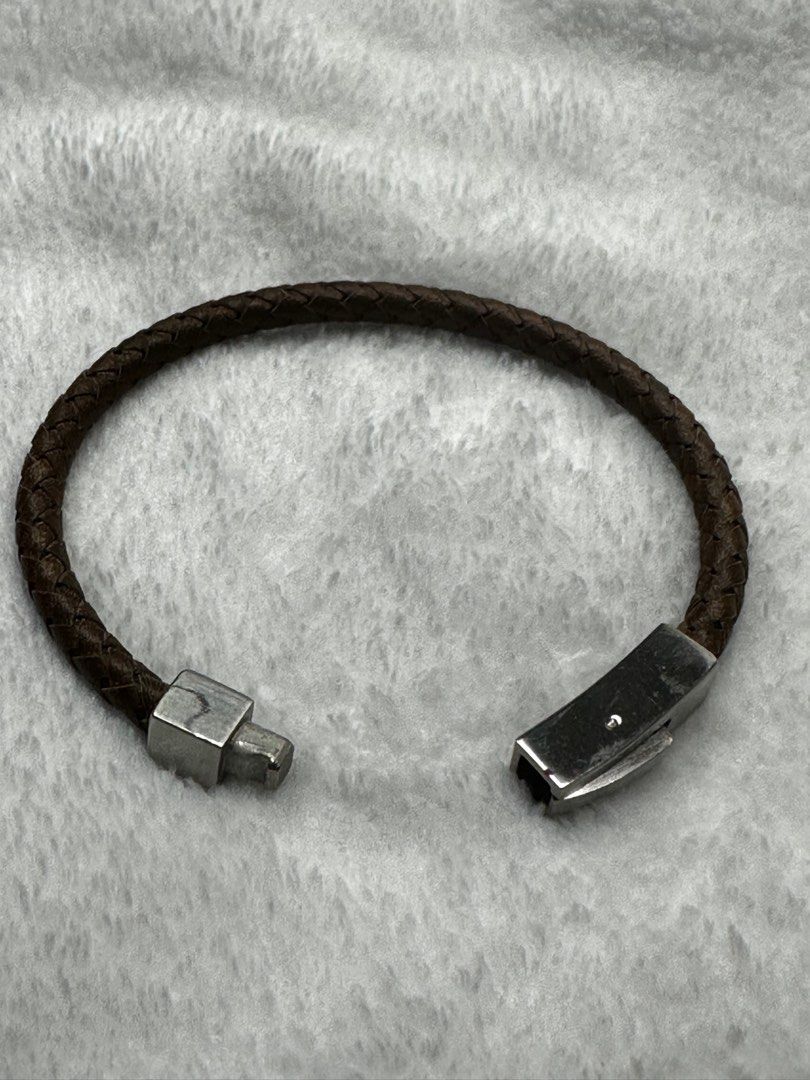 Phiten Tao loop Leone colantotte bracelet magnet wrist leather brown ...