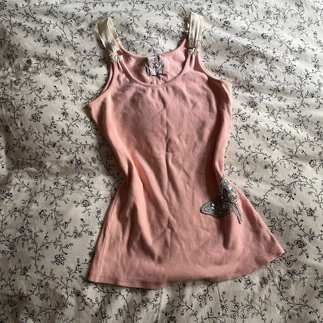 Pink y2k Cottagecore Tank Top, Women's Fashion, Tops, Sleeveless on ...