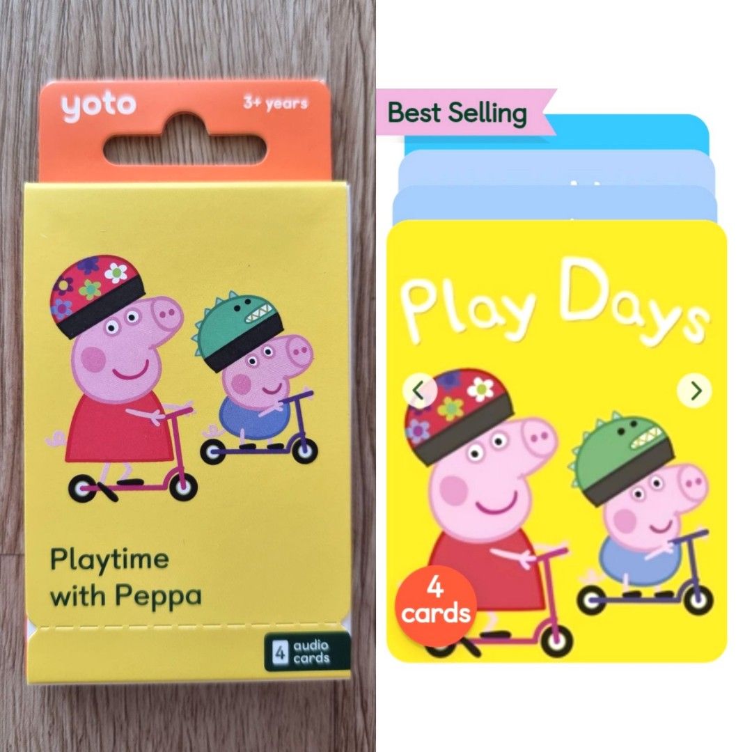 Playtime with Peppa Yoto card pack (4 cards), Hobbies & Toys, Toys ...
