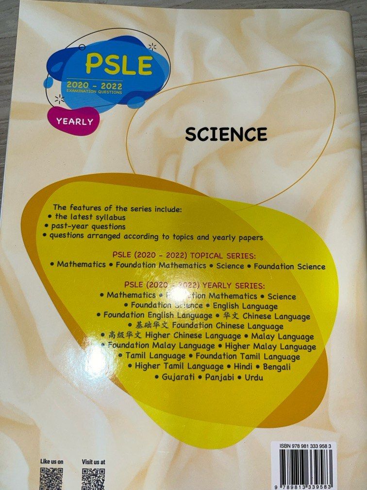 PSLE 2020-2022 Examinations Question Primary 6 Science, Hobbies & Toys ...